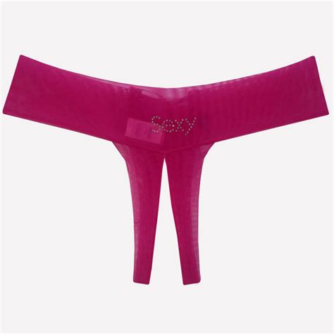 Calcinha Fio Dental Aberta Em Tule