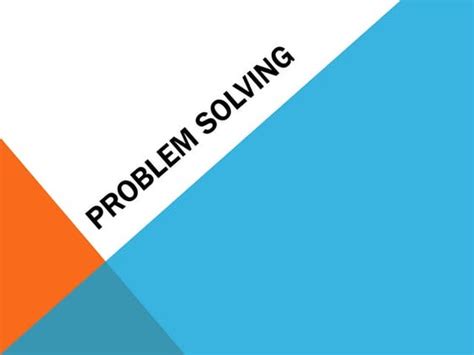 Training On Problem Solving Skills Ppt