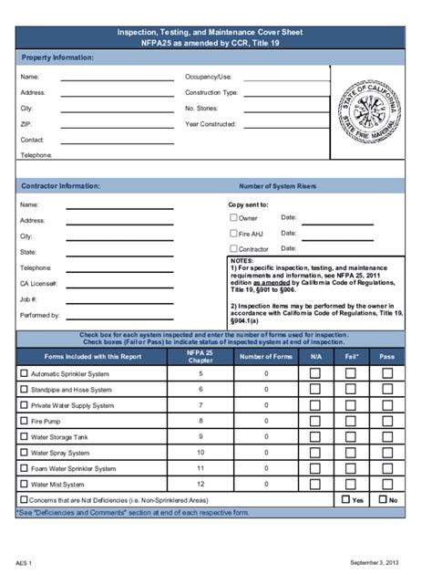 Fillable Online Nfpa Form Cover Sheet Pdf City Of Pasadena Fax Email Print Pdffiller