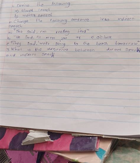 1 Define The Following A Direct Speech B Studyx