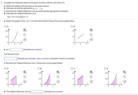 Solved 5 Complete The Following Steps For The Given