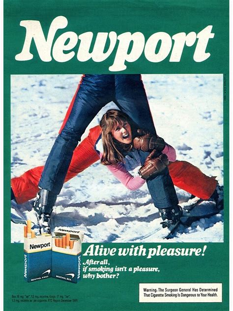 Alive With Pleasure Newport Cigarette Ad Poster For Sale By Heymate