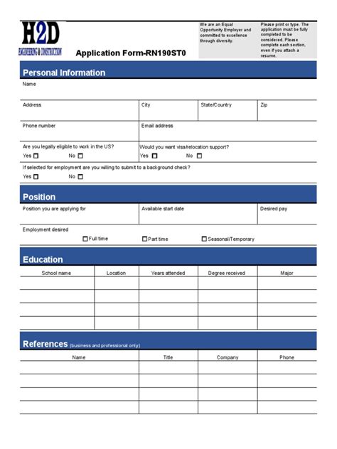 Sta Application Us Pdf Employment
