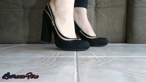 Lavrena Fire Testing A Pair Of Vizzano High Heels To Step On You Later