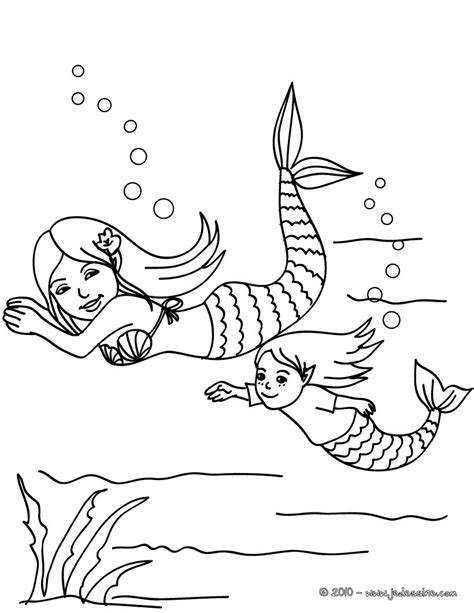 Coloriages Bébé Sirène Coloriage Sirène 30 Dessins à Imprimer
