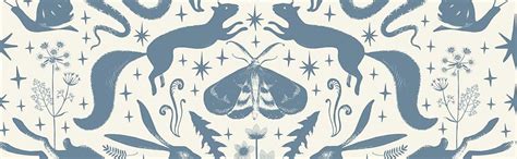 Livelynine Blue Whimsical Peel And Stick Wallpaper Blue And White