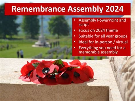 Remembrance Assembly 2024 And Script Teaching Resources