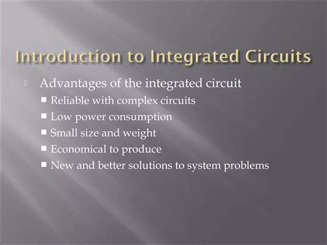 Integrated Circuits Ppt