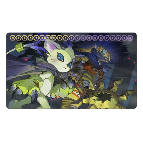 Wizardmon And Tailmon Night Adventure Playmat Usagi Draws