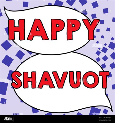Conceptual Caption Happy Shavuot Word For Jewish Holiday Commemorating
