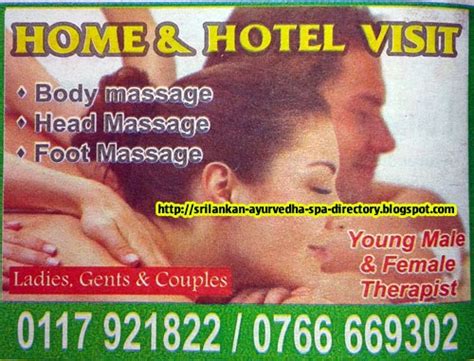 Sri Lanka Massage Places And Ayurveda Spas Information Directory
