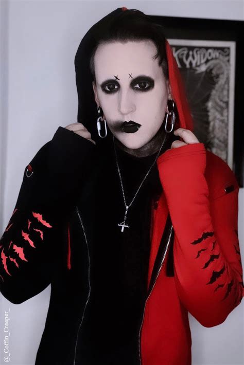 Split Mage Hoodie [black Red] Vampirefreaks