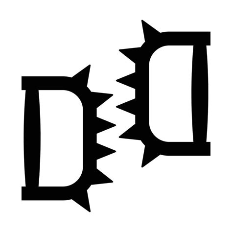 Silhouette Of Brass Knuckles With Bold And Sharp Outline 53803232 Vector Art At Vecteezy