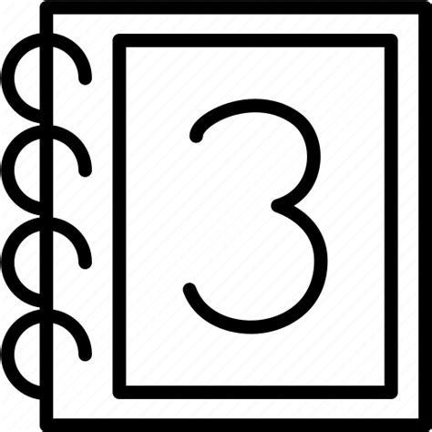 Number Three Digit Numeral Counting Mathematics Numeric Icon