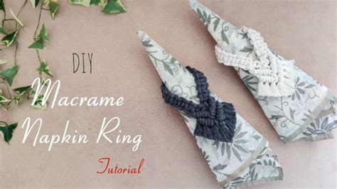 Diy Macrame Napkin Ring Tutorial