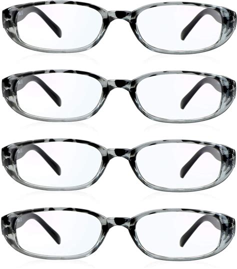 4 Pairs Reading Glasses Blue Light Blocking Glasses Computer Reading