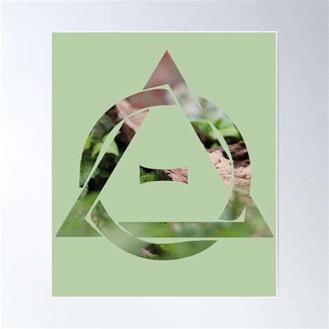 Theta Delta Therian Symbol Therianthropy Nature Theme Moss Stones Grass