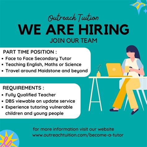 Job Jobvacancy2023 Maidstone Joinourteam Education Tutoring