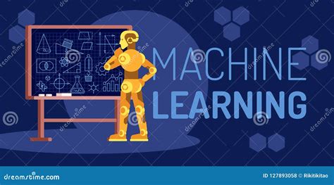 Machine Learning Vector Illustration Labeled Ai Algorithm Diagram Or
