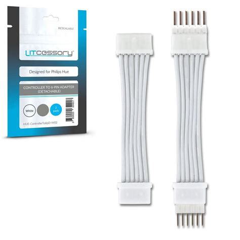 Litcessory Controller To 6 Pin Adapter For Philips Hue Lightstrip Plus