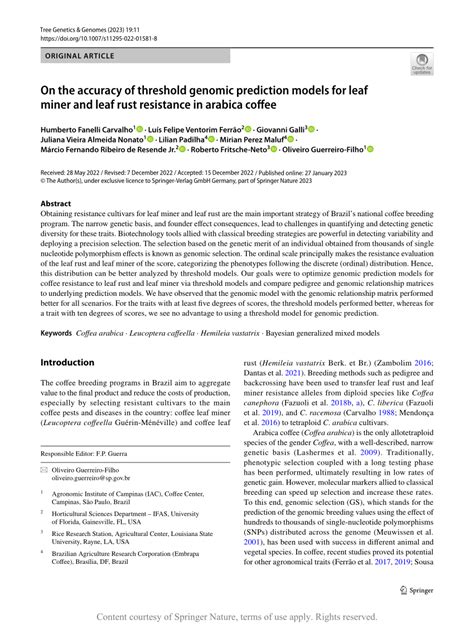 On The Accuracy Of Threshold Genomic Prediction Models For Leaf Miner