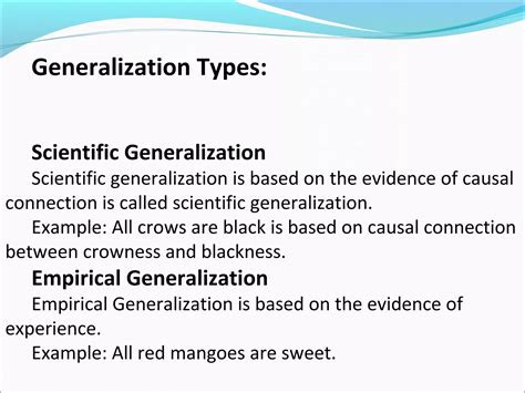 Generalization And Types Ppt Science Generalization And Types Ppt Science