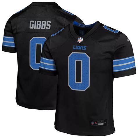 Youth Nike Jahmyr Gibbs Black Detroit Lions Alternate Game Jersey