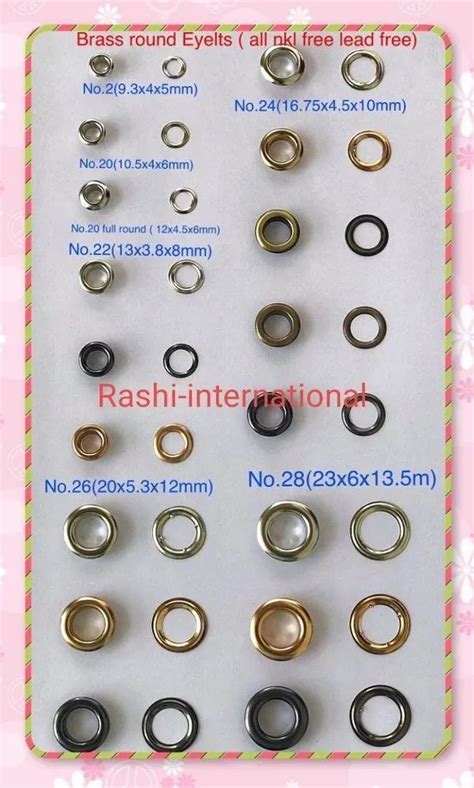 Golden Garment Brass Eyelet At ₹ 1piece In Chennai Id 26896634788
