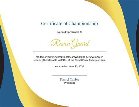 Free March Madness Champion Certificate Template To Edit Online