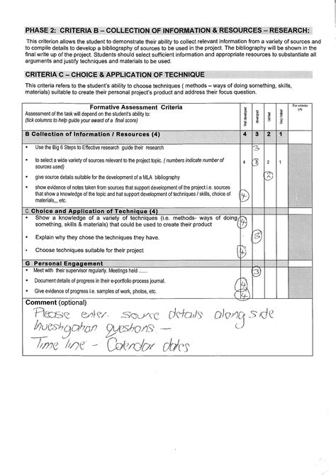 Personal Project Formative Assignment Pdf