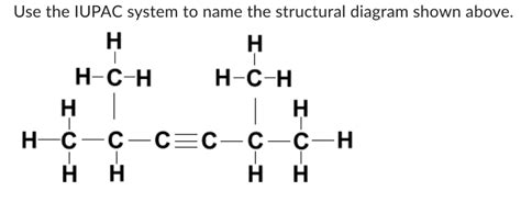 Solved Use The Iupac System To Name The Structural Diagram