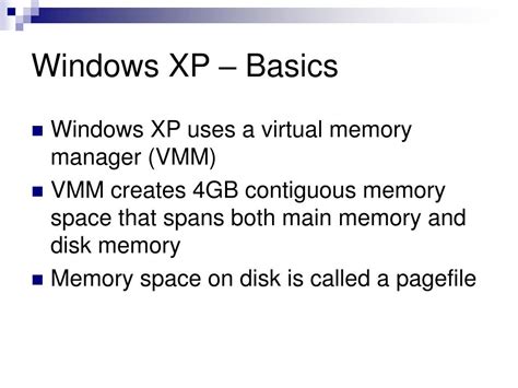 PPT Windows XP Vista Memory Management PowerPoint Presentation ID
