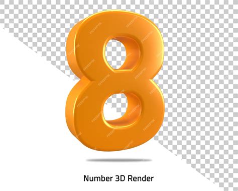 Premium Psd Number 8 Logo Eight Icon 3d Render