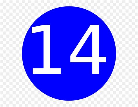 Number 14 Blue Background Clip Art At Clker Com Vector Number 14