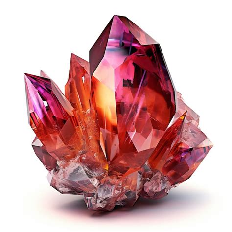 Premium Ai Image Ruby Gemstone On White Background