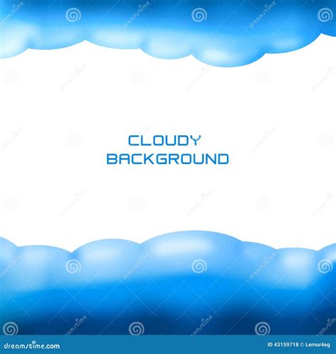 Cloudy Background Stock Vector Illustration Of Oblong 43159718