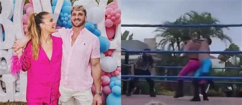 Video Prowrestling Gender Reveal Match Thrown By Logan Paul And Fiance