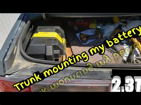 Foxbody Battery Trunk Relocation Youtube