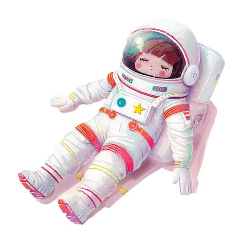 Premium Vector Cute Astronaut Floating White Background 6