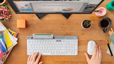 Logitech K580 Slim Multi Device Wireless Keyboard 920 009211 White Ca