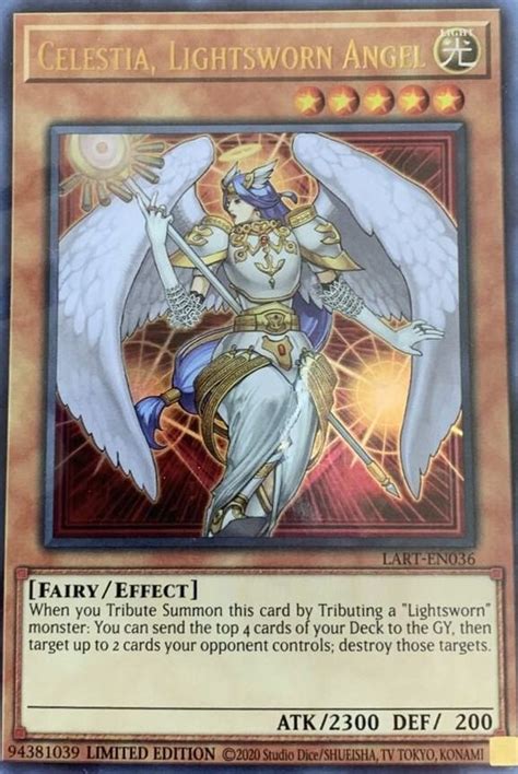 Sealed Celestia Lightsworn Angel Lart En036 Ultra Rare Limited Ed
