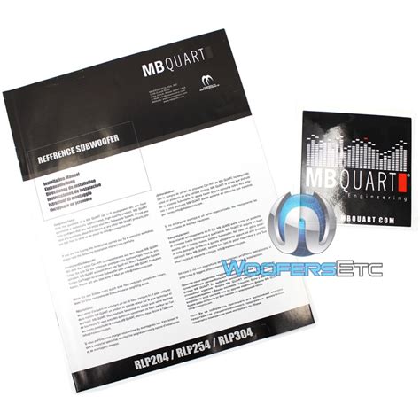 Rlp254 Mb Quart 10 Dual 4 Ohm Reference Series Low Profile Subwoofer