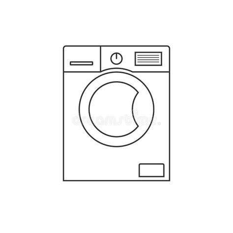 Ícone Da Máquina De Lavar Ilustração Do Vetor Projeto Liso Ilustração