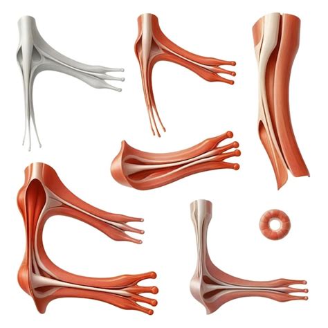 Tendons Vector Set White Background Isolated A High Quality Image