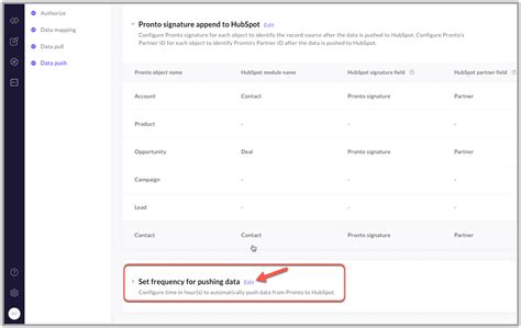 HubSpot - Enable Data push – Pronto Support