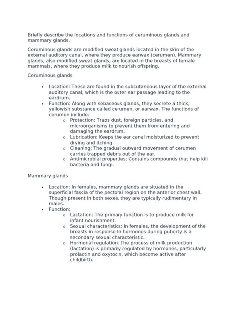 Ceruminous Glands And Mammary Glands Pdf