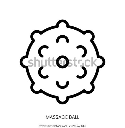 Massage Ball Icon Line Art Style Stock Vector Royalty Free 2228067133