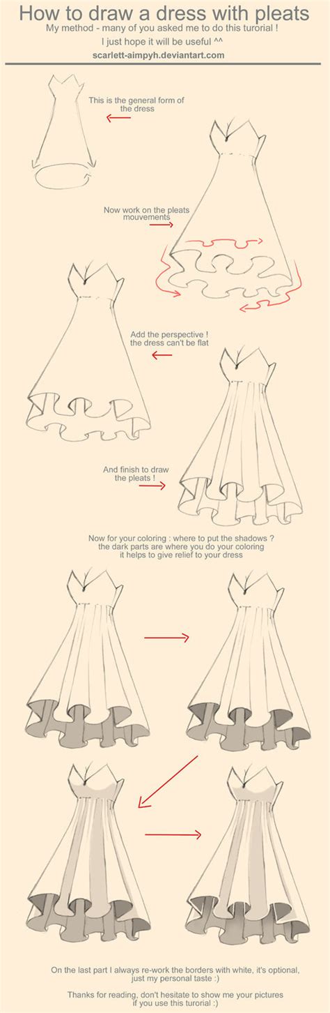Tutorial Dress With Pleats By Scarlett Aimpyh How To Art