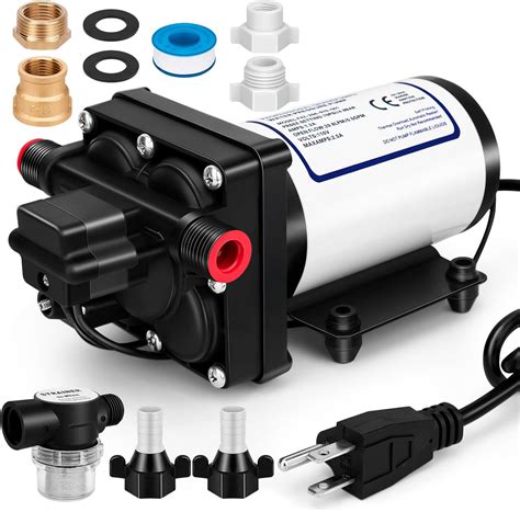 33 Series Water Pressure Diaphragm Pump 110v Ac 55gpm 70psi Rv Fresh
