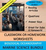 Biological Oceanography Marine Science Worksheets Bundle By The Stem
